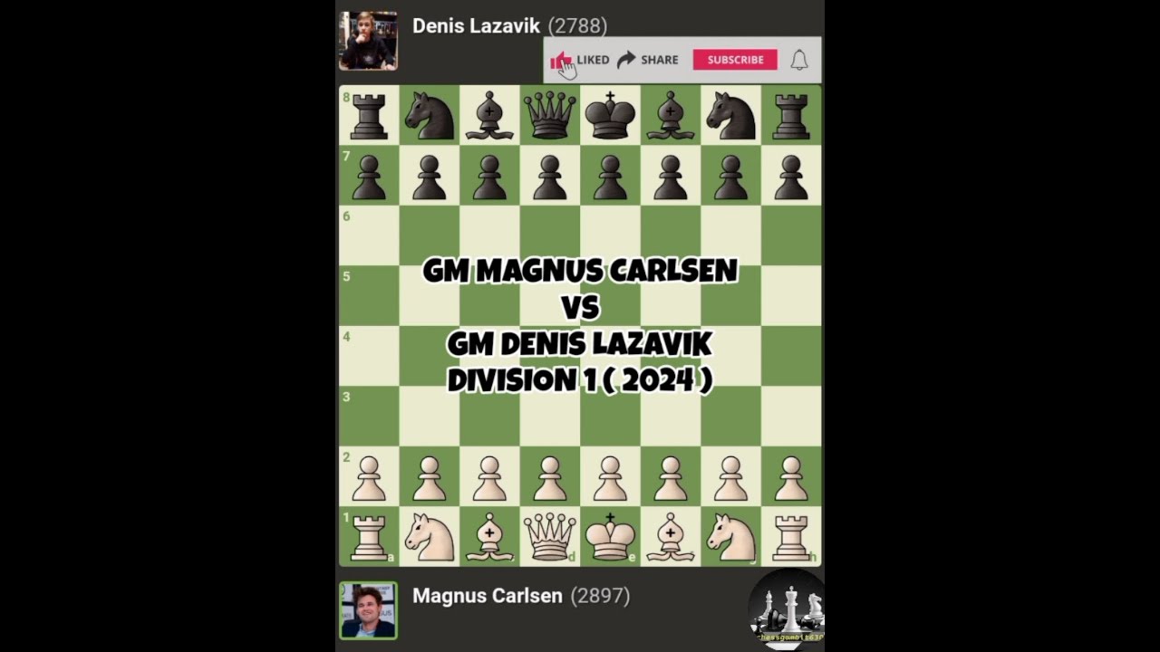 Magnus Carlsen vs Denis Lazavik | Chessable Master Division 1 ( 2024 ...