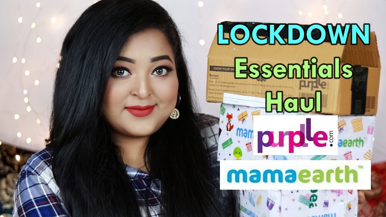 LOCKDOWN ESSENTIALS HAUL/My Skin is PURGING//Purplle & Mamaearth Haul/Skincare & Haircare ...