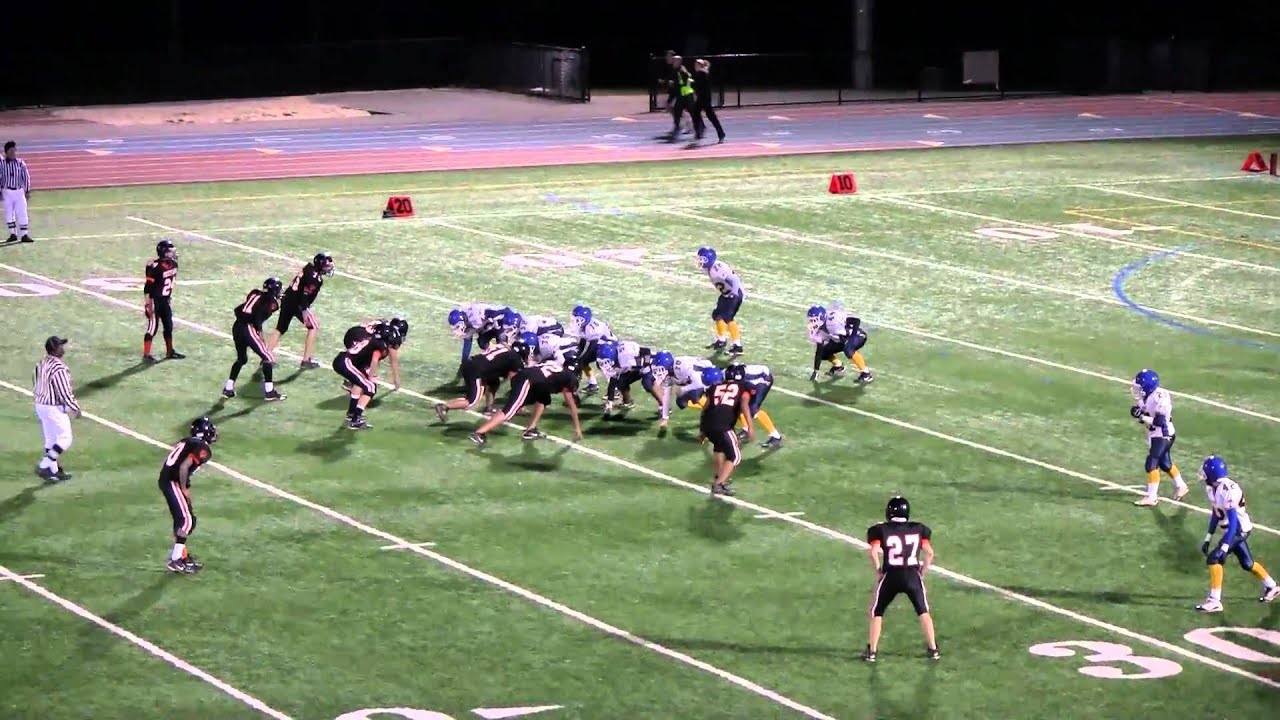 Mahopac Football Freshman #22 Kyle Dillon rushes for a 25 yard gain ...