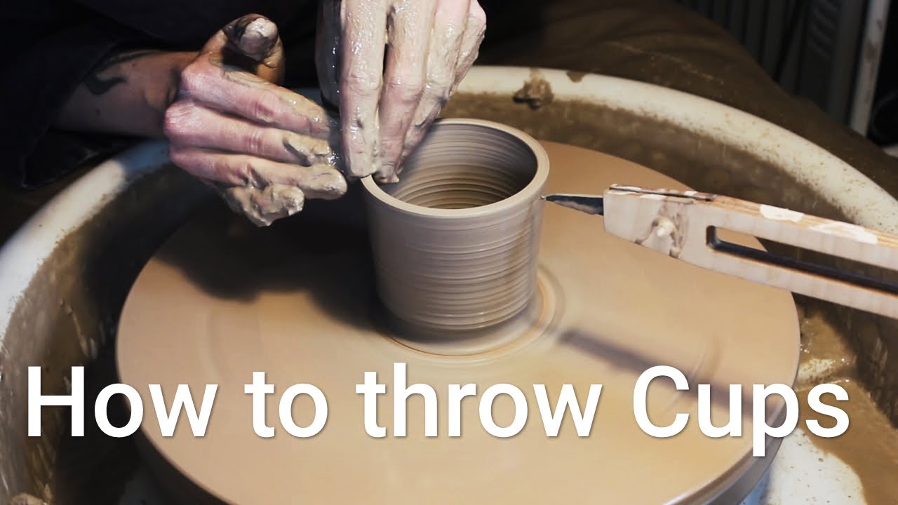 THROWING CUPS on the Potters Wheel [Pottery ASMR] - YouTube