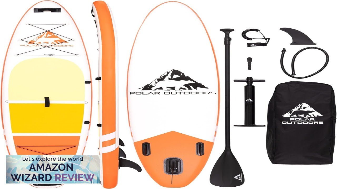 Polar Outdoors by Roc Inflatable Stand Up Paddle Board with Premium SUP ...