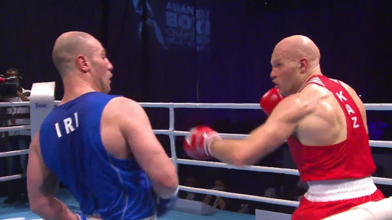 2021 ASBC Day 2 (91kg) KAZ vs IRI | Asian Elite Men and Women Boxing ...