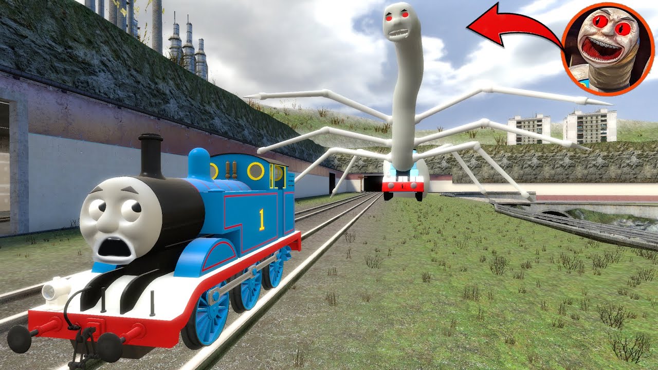 Building a Thomas Train Chased By Scary Thomas The Train Tank Engine ...