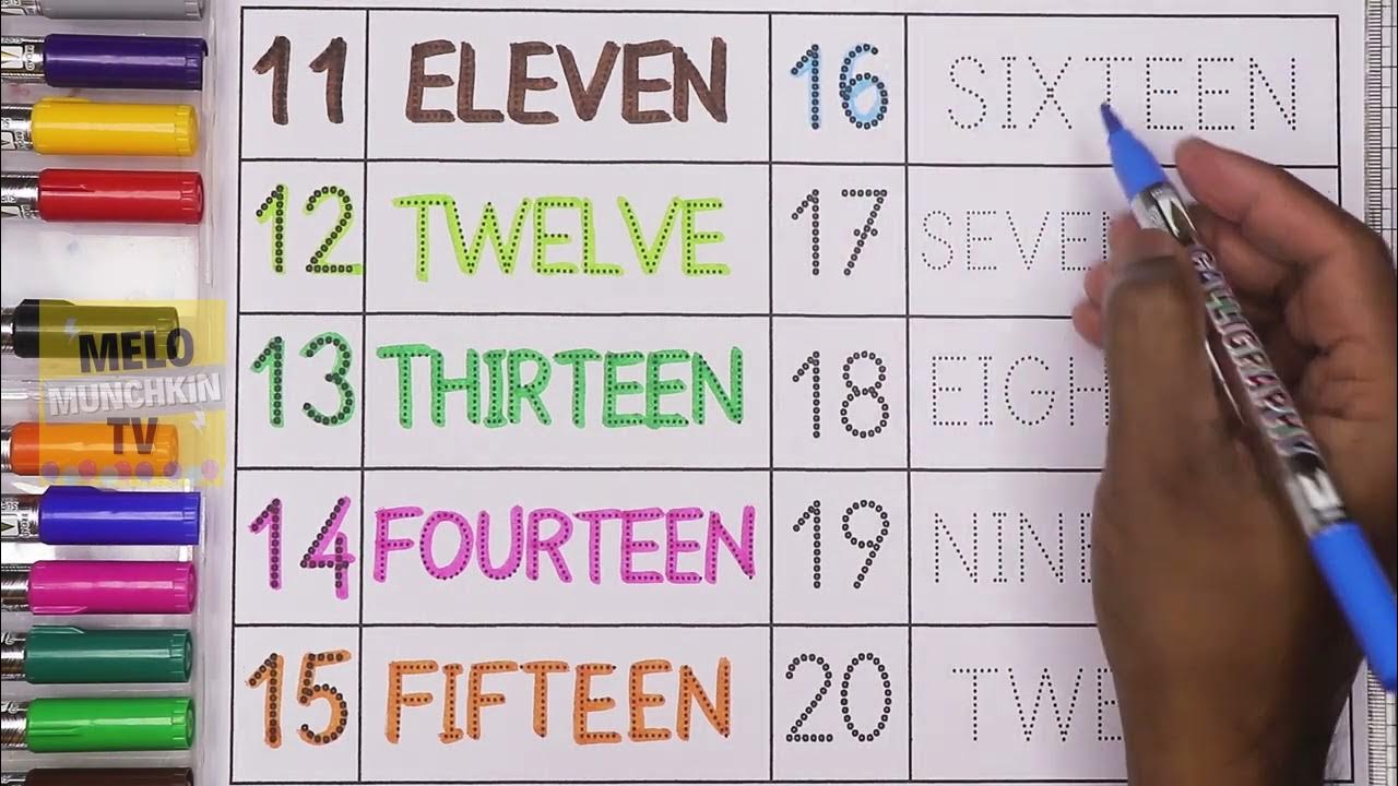 Learn Counting Number from 11 to 20 with Spelling | Numbers counting ...