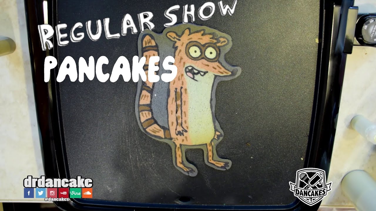 Regular Show Pancake Art (Rigby and Mordecai) - YouTube