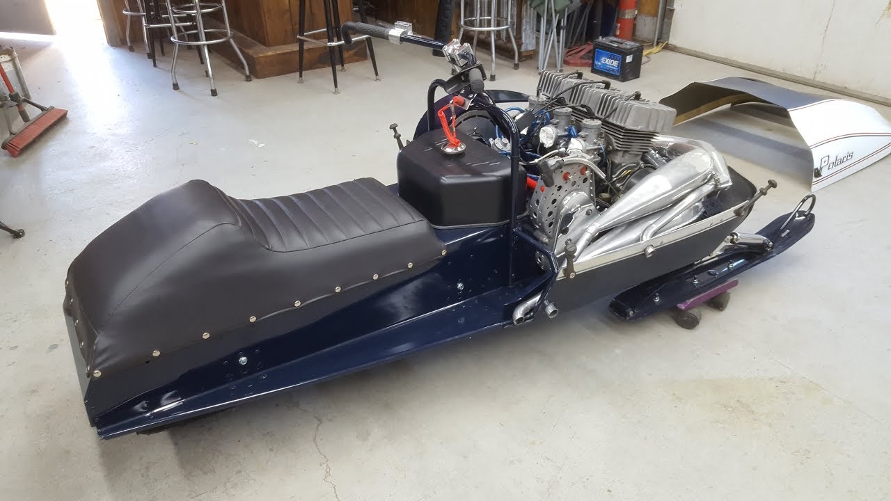 CRAZY POLARIS RACE SLED 650 (test ride) 1 of 1 built - YouTube