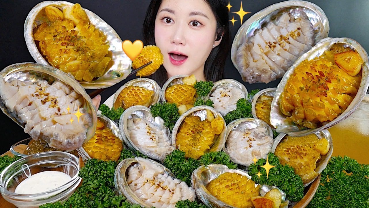 전복으로 원기보충 오독오독 전복회 전복버터구이 먹방😋 Abalone アワビ | eating show | mukbang asmr ...