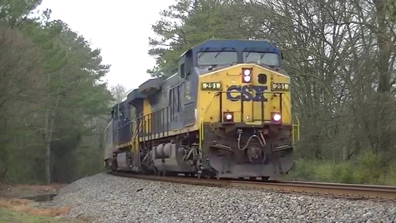 CSX 291 leads NS 047 "Circus Train" @ Eastaboga, AL 2-1-16 - YouTube