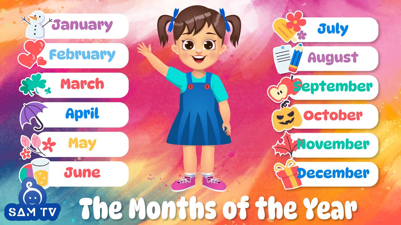 Months of the Year Song for Kids | 12 Months of the Year | SAM TV - YouTube