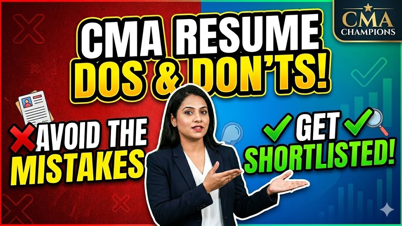 CMA Professionals Resume |Tips and Techniques for resume preparation ...