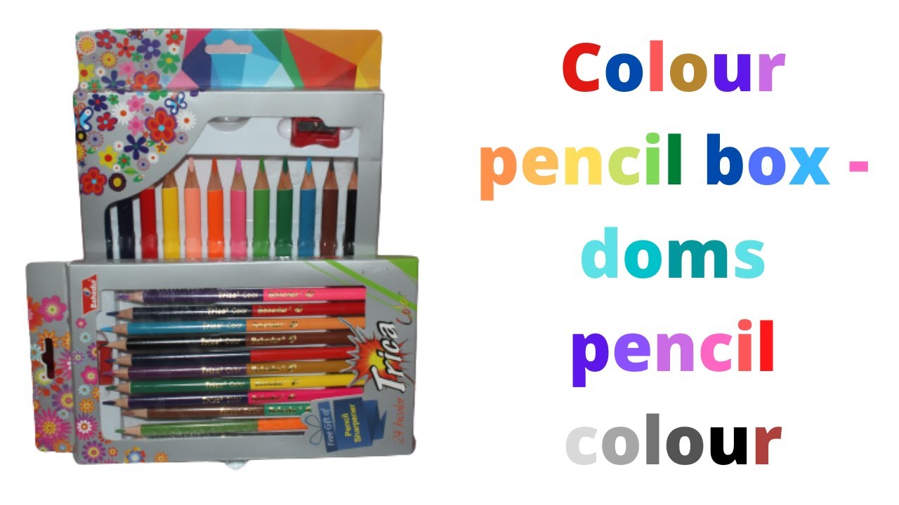 Colour pencil box - doms pencil colour - YouTube