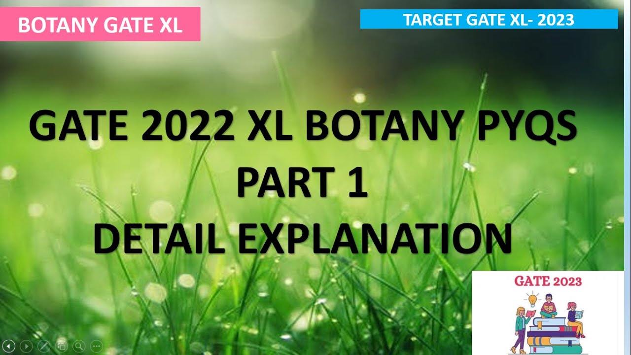 GATE 2022 BOTANY SOLVED PAPER- PART 1|| DETAIL EXPALNATION|TARGET GATE ...