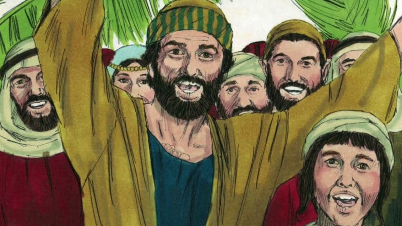 Kinder Bybel Verhale Jesus ry op die Donkie - YouTube