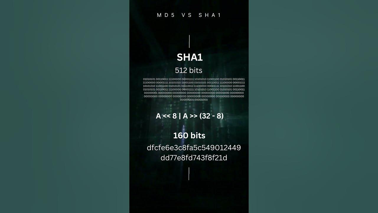 Md5 Vs Sha1 Sha1 Md5 Programming Nodejs Python Information Shorts Youtube