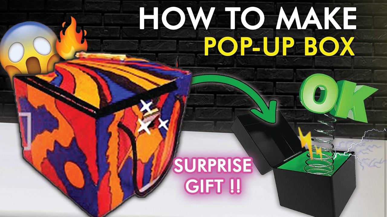 How to make Surprise POP-UP Box | Funny GIFT box | Spring Box DIY at ...