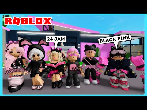 24 Jam Serba Black Pink Di Roblox Brookhaven ft @Shasyaalala