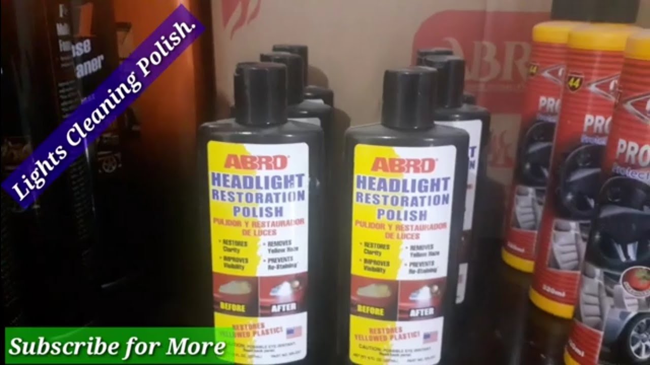 Cars Lights Cleaning Polish. - YouTube