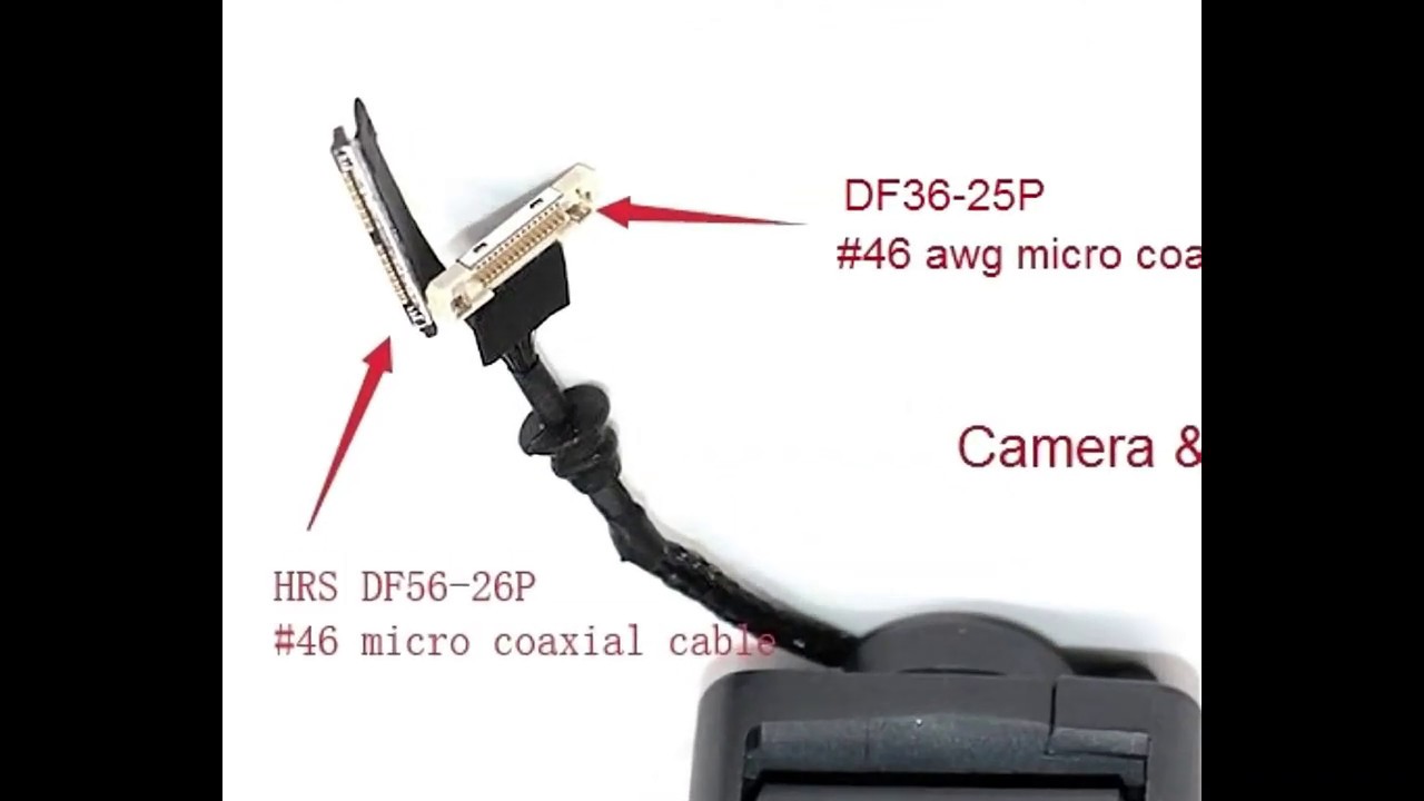 Board to micro coaxial cable Hirose DF36 DF38 DF56 Fine pitch coaxial ...