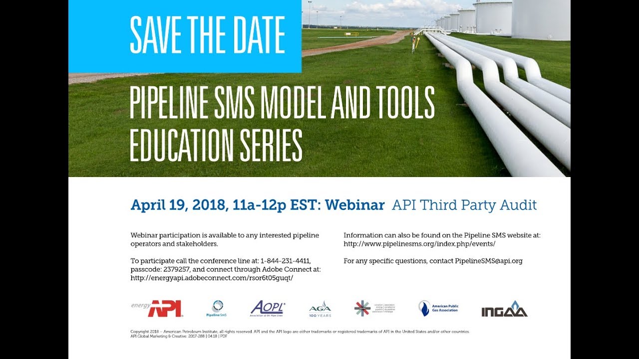 API RP 1173 Pipeline Safety Management Systems Third Party Audit Tool ...