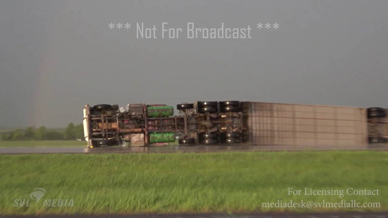 Summit, SD - Multiple Semis Tipped on Interstate 29, Intense Winds ...