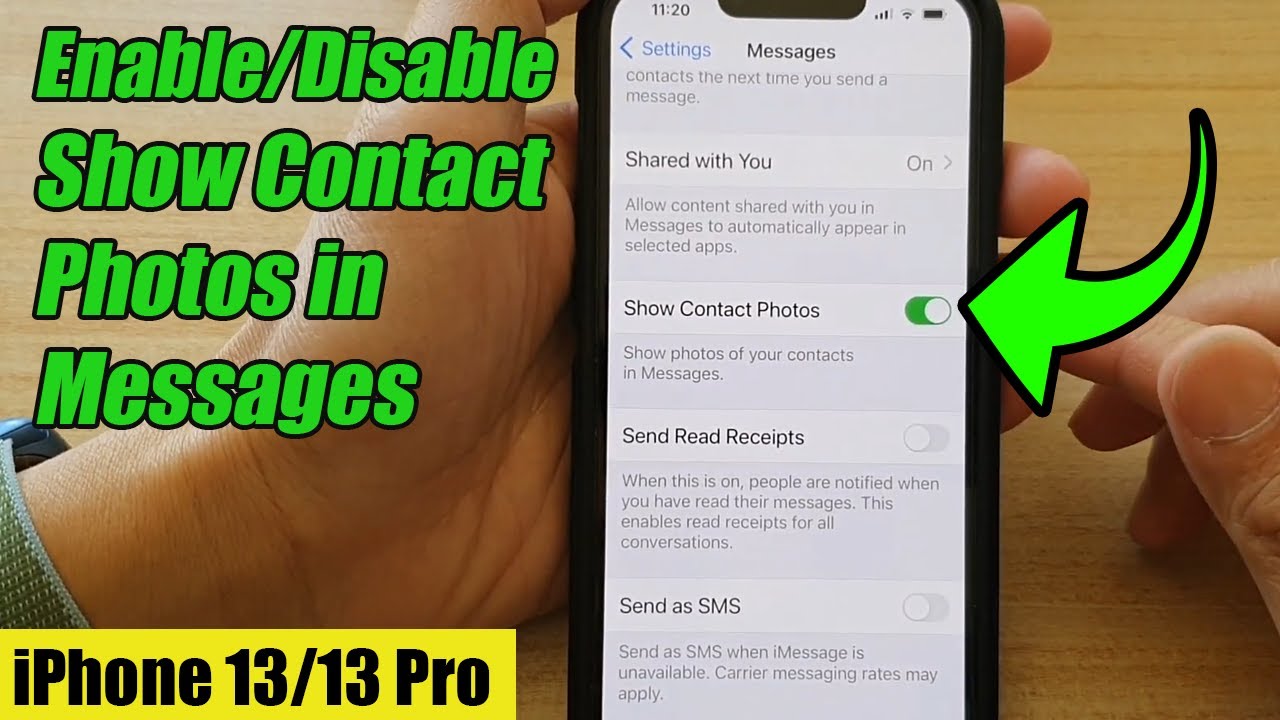 iPhone 13/13 Pro: How to Enable/Disable Show Contact Photos in Messages ...