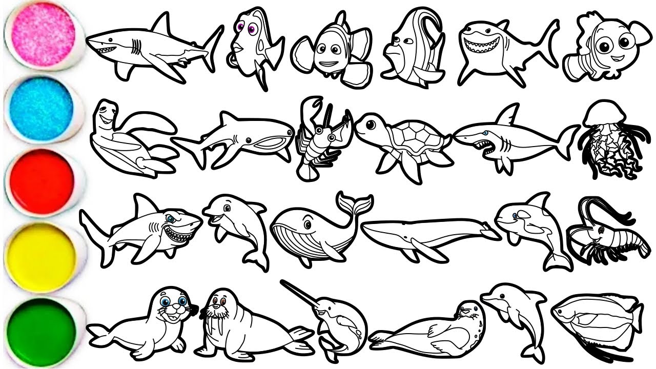 Draw Amazing Sea Animals in Minutes - Shark, Blue Tang, Clownfish ...