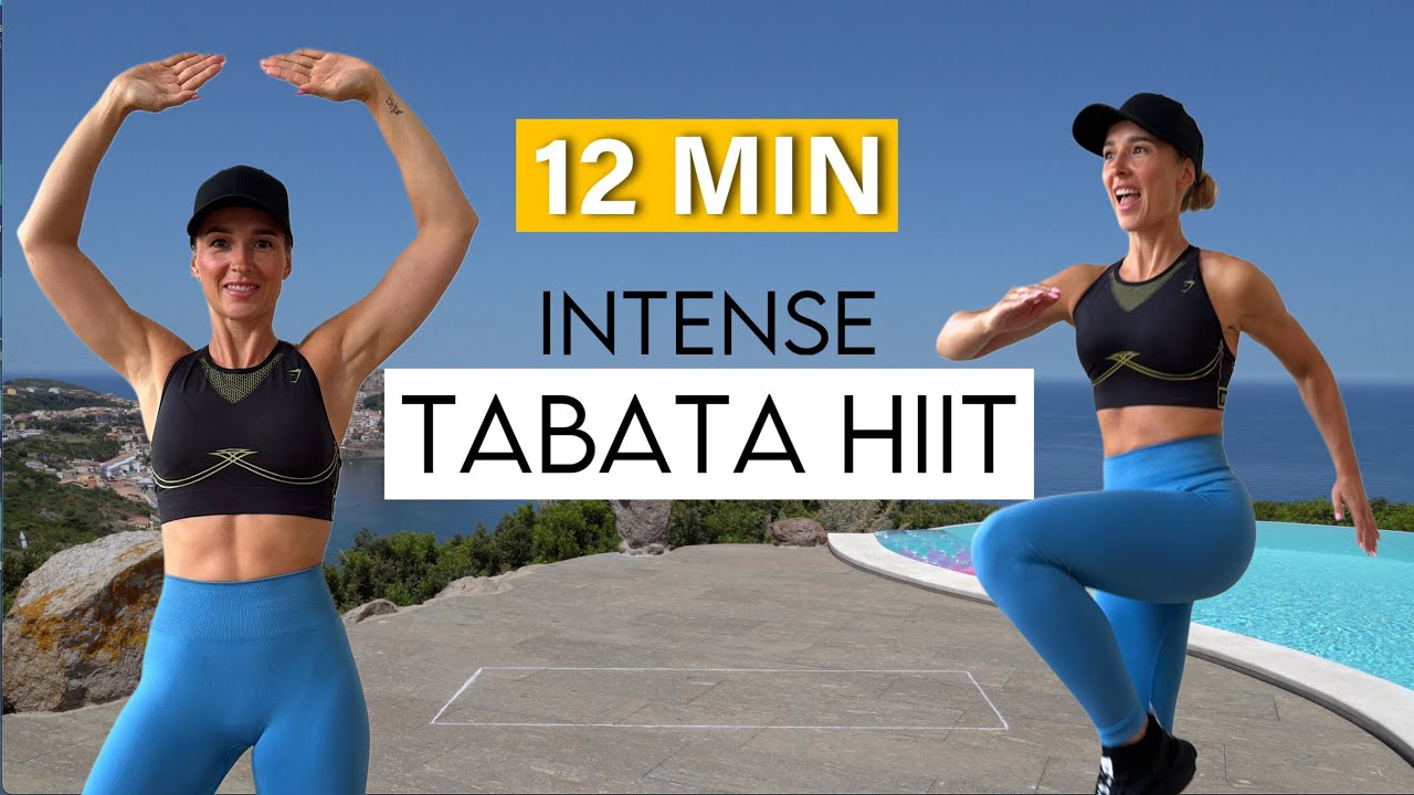 12 MIN TABATA HIIT Cardio workout, Full Body Home - No Repeat, No ...