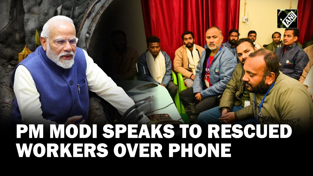 PM Modi holds telephonic conversation with rescued workers - YouTube