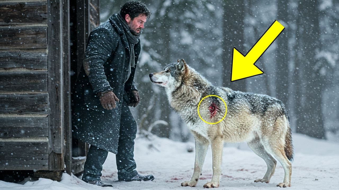 Injured and Frozen Grey Wolf Begs to Enter the House, What Happens Next ...