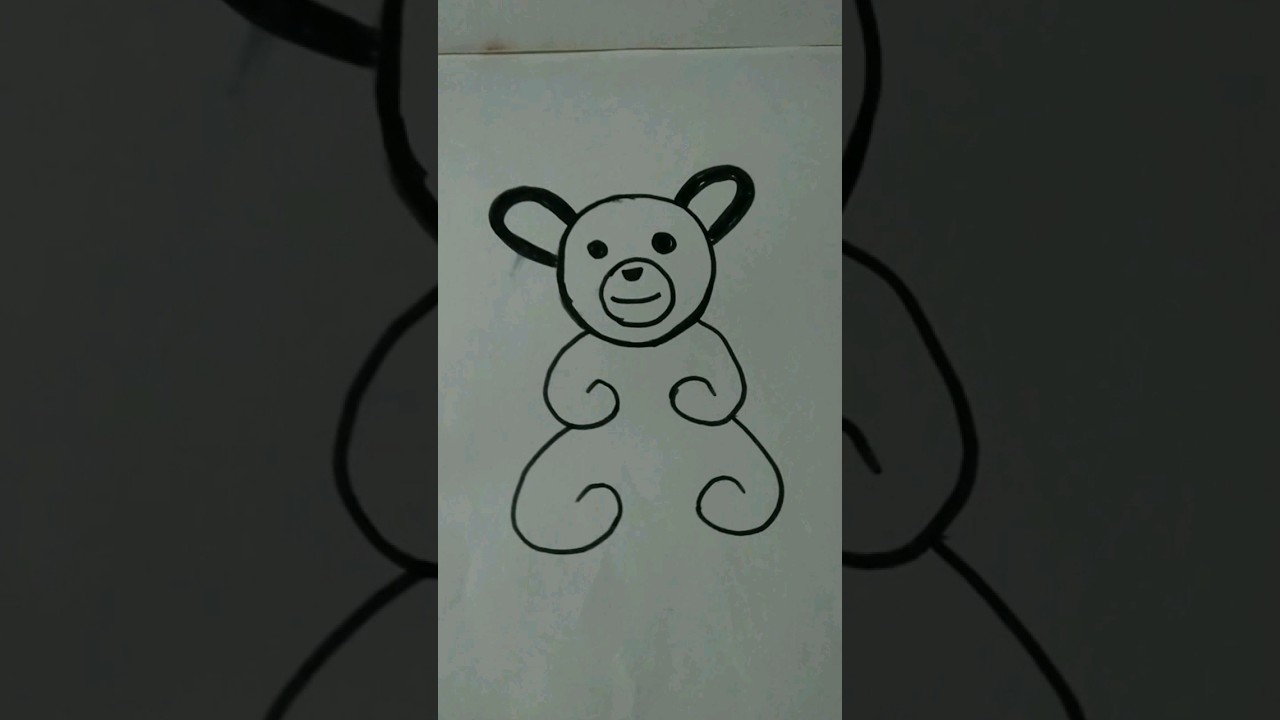 How to make taddy bear drawing , taddy bear drawing easy #shorts - YouTube