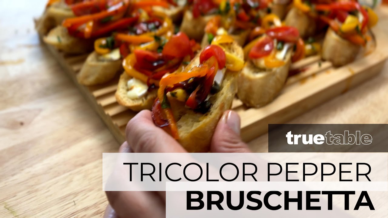 Tricolor Pepper Bruschettas | Savory Summer Appetizer - YouTube