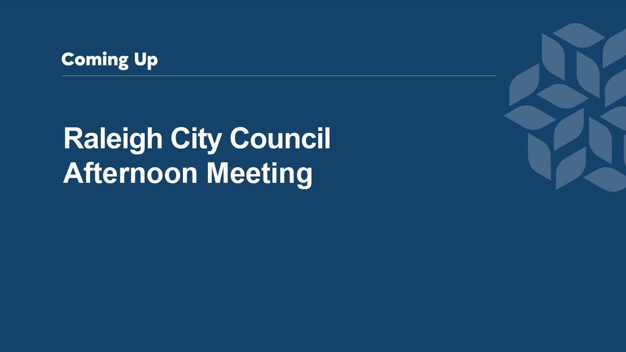 Raleigh City Council Afternoon Meeting - November 21, 2023 - YouTube