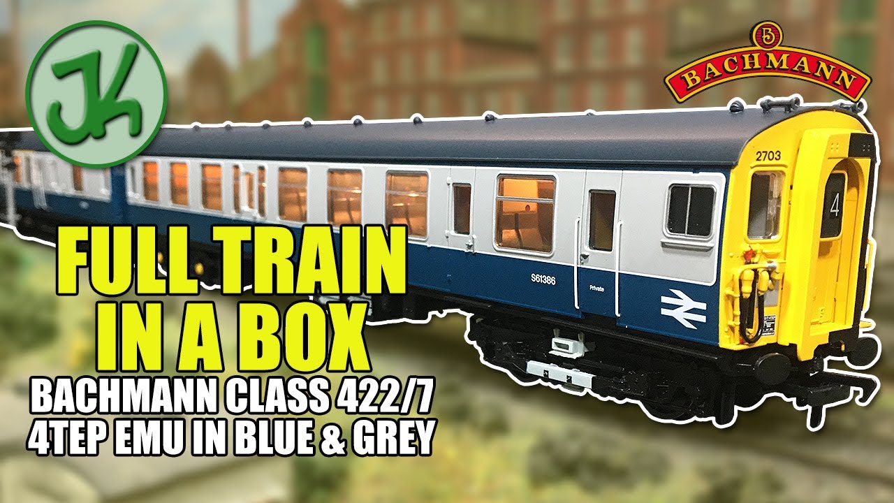 Bargain Train in a Box - Bachmann Class 422 4TEP EMU in BR Blue and ...