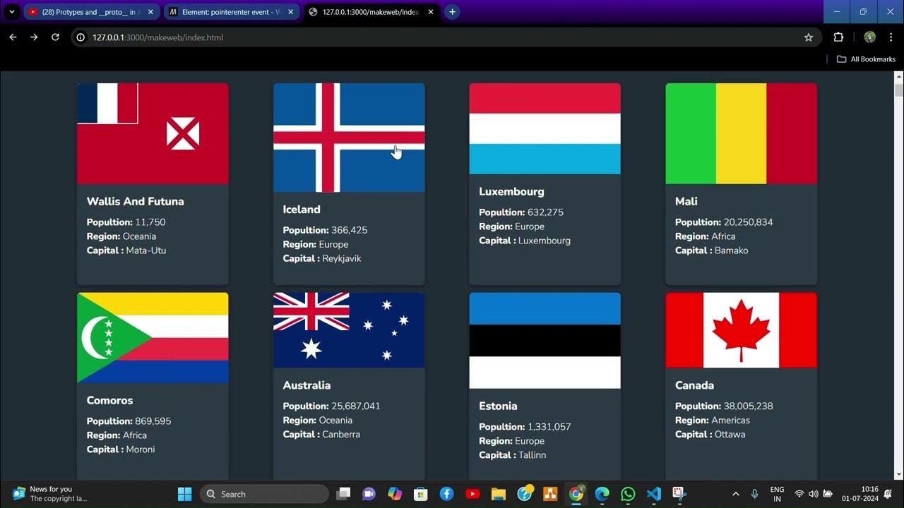 Create A Country Data Fetcher With Html Css And Javascript Webdevelopmenttutorial Youtube 4704