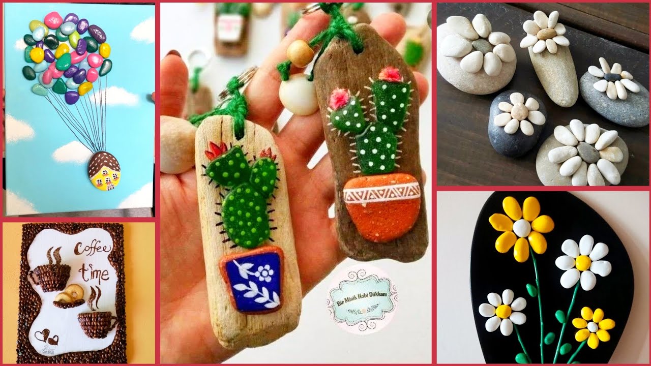 Most beautiful and attractive pebble stone painting ideas - YouTube