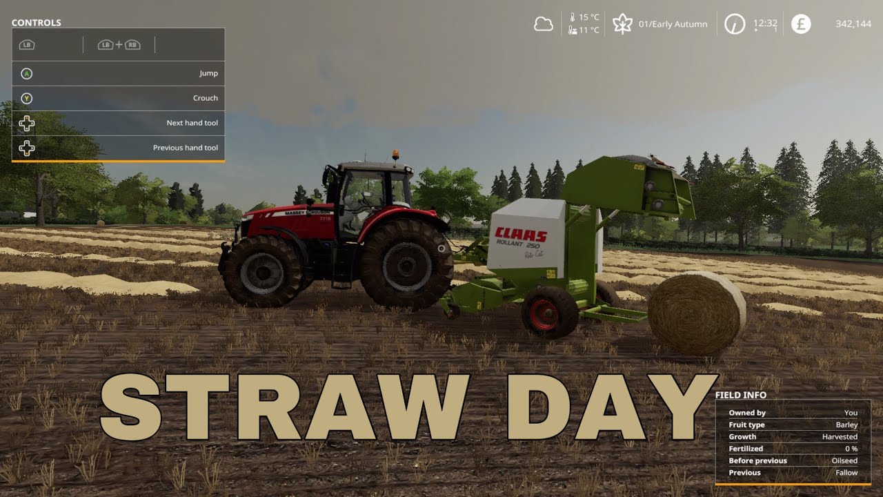 STRAW DAY (FS19) Timelapse - YouTube