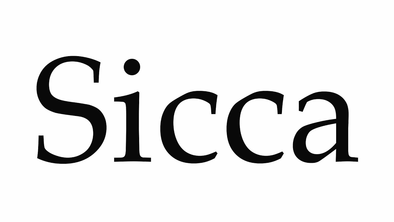 How to Pronounce Sicca - YouTube