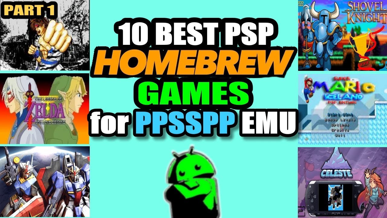 Top 10 Best PSP Homebrew Games for PPSSPP Emulator Android - YouTube