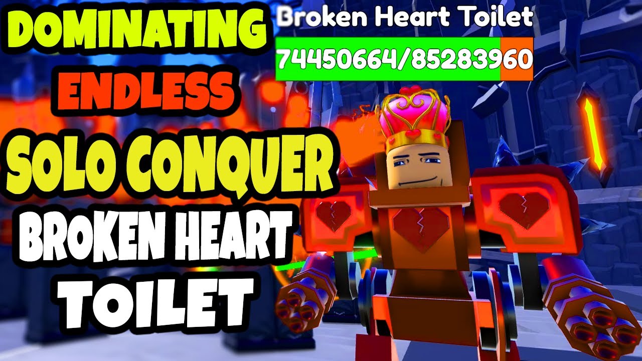 Solo Mastery: Conquering Broken Heart Toilet in Roblox Tower Defense ...
