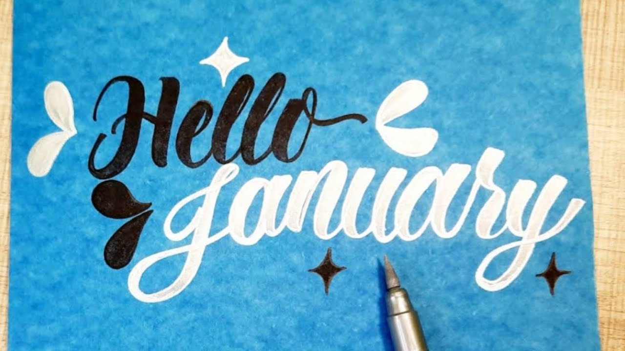 Hello January Lettering Artwork! #calligraphy #lettering #art # ...