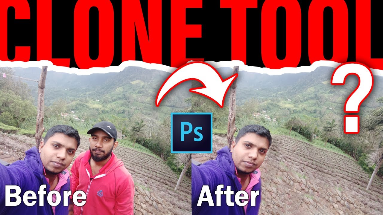 How to Use clone tool in Adobe Photoshop tutorial Sinhala [ Clone Stamp ...