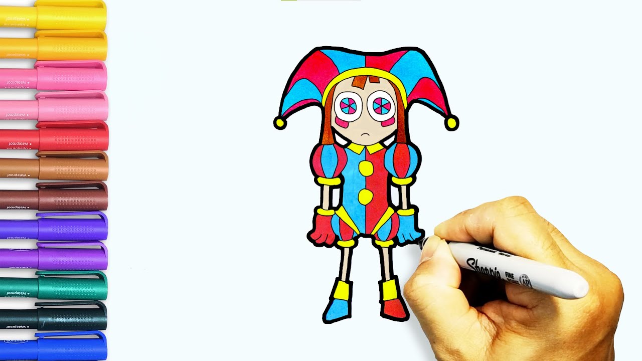 How to draw Pomni for Beginners | Step-by-Step Easy Drawing Tutorials # ...