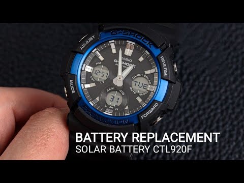 HOW TO CHANGE SOLAR BATTERY CTL920F CASIO G-SHOCK GAW-100B - YouTube