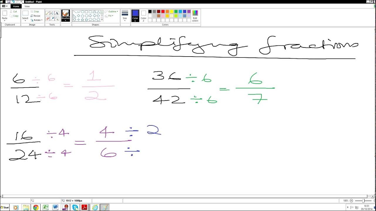 simplifying fractions - YouTube