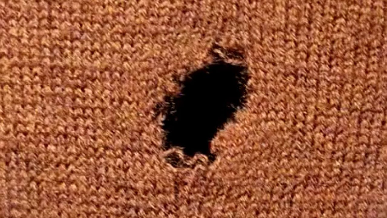 How to repair 9 broken threads of a sweater without a traces(Starting ...