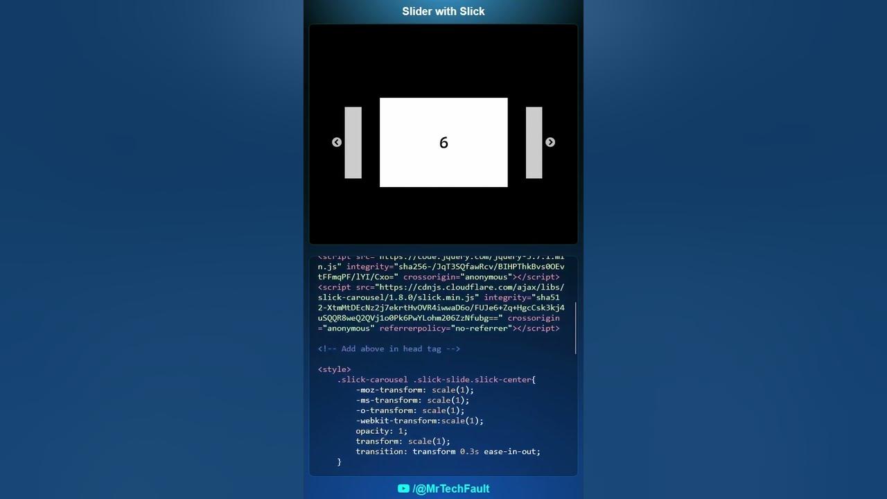 Slider with Slick Carousel #coding #code #css #html #jquery #js #javascript - YouTube