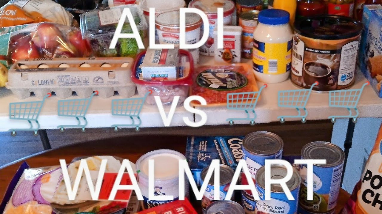 ALDI and WALMART Grocery Hauls (with comparisons and price totals ...