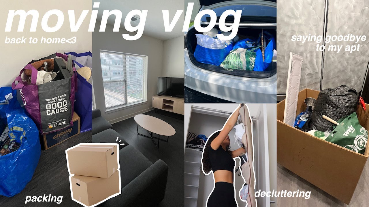 Moving Vlog📦 Packing Decluttering And Leaving My Apt Youtube