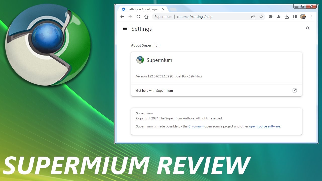 Supermium Review - Modern Browser for Windows XP/Vista/7! - YouTube