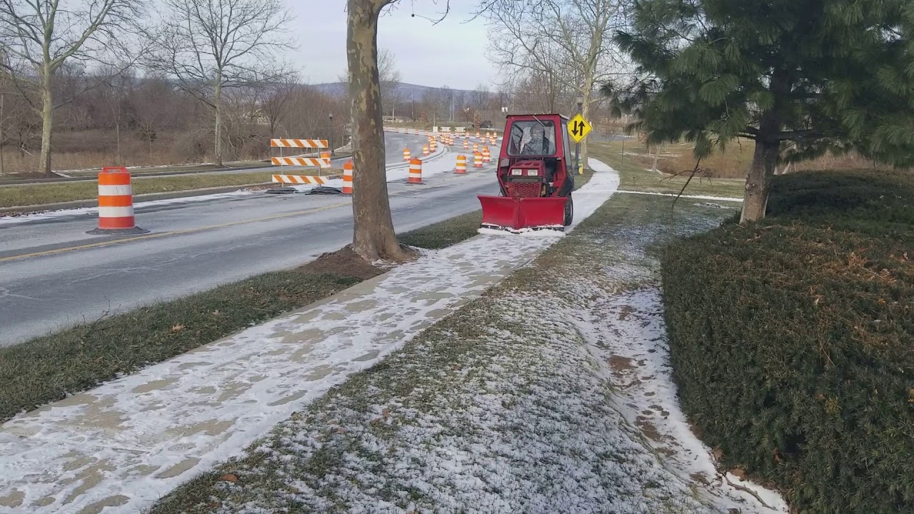 Best Sidewalk Snow Plow Steiner 430 Max Cab and V Plow Blade - YouTube